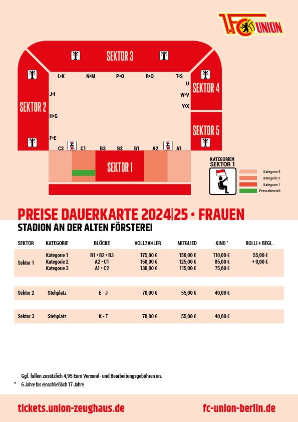 Union Berlin Onlineshop - Ticketing